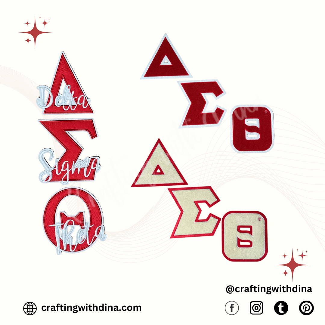 Delta Sigma Theta Symbols Patches – Crafting with Dina