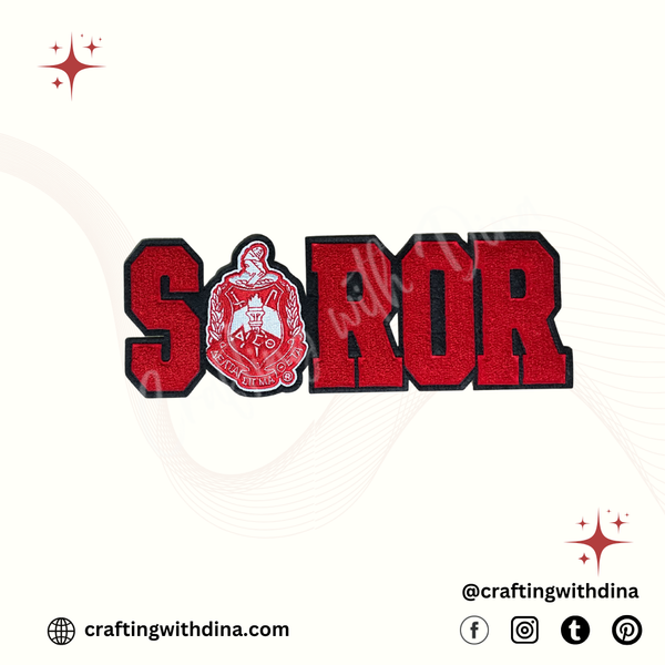 Delta Sigma Theta Soror with Shield Patch – Crafting with Dina