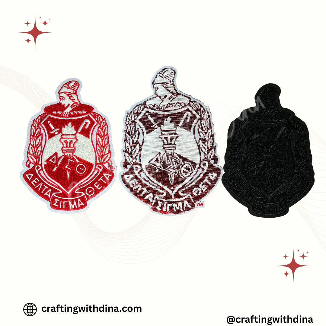 Delta Sigma Theta Shield Iron-On Patch – Crafting with Dina